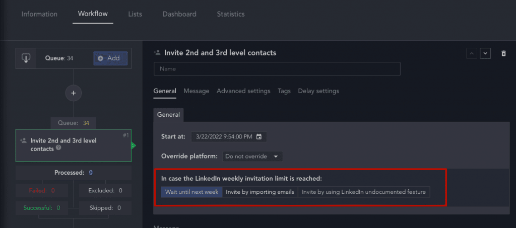 Automated bulk LinkedIn connection requests – 14 days free