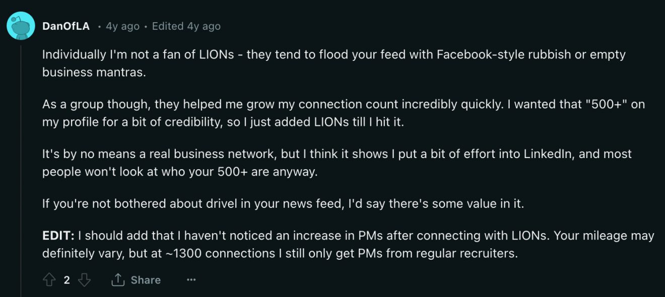 What is a LinkedIn Open Networker (LION)? Pros and Cons