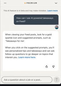 LinkedIn AI tools for Profile, Messaging and Job Listings