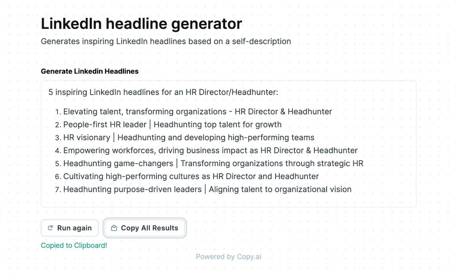 LinkedIn AI tools for Profile, Messaging and Job Listings