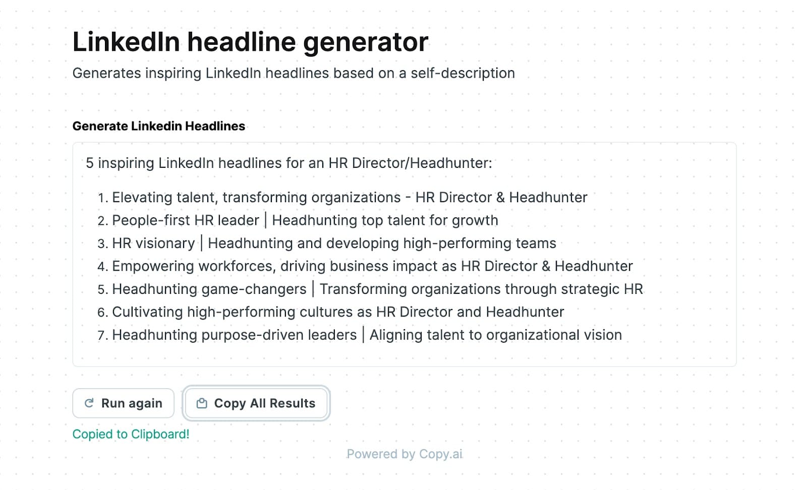 LinkedIn AI tools for Profile, Messaging and Job Listings