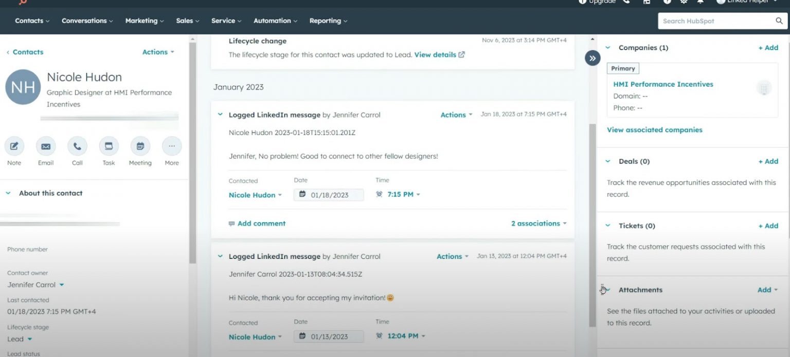 Simple LinkedIn Integration with your CRM via Linked Helper