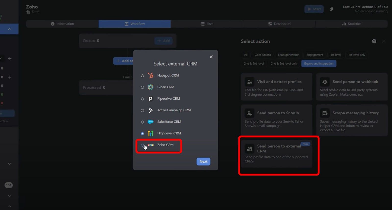 Simple LinkedIn Integration with your CRM via Linked Helper