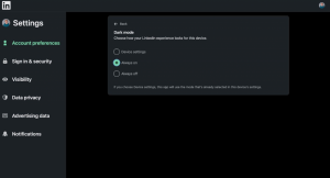 LinkedIn Dark Mode. How to Enable It | LH2