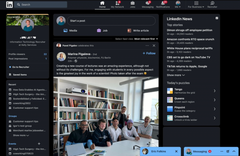 LinkedIn Dark Mode. How to Enable It | LH2