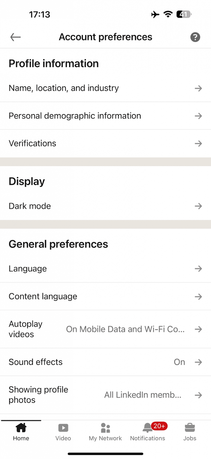 LinkedIn Dark Mode. How to Enable It | LH2