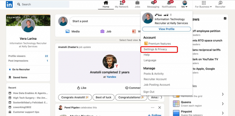 LinkedIn Dark Mode. How to Enable It | LH2