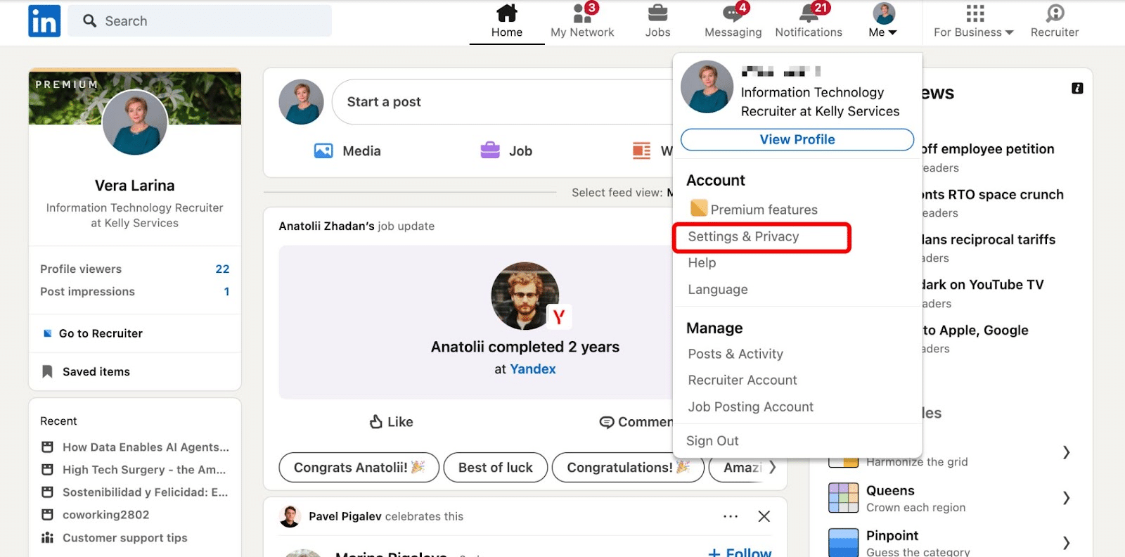 LinkedIn Dark Mode. How to Enable It | LH2
