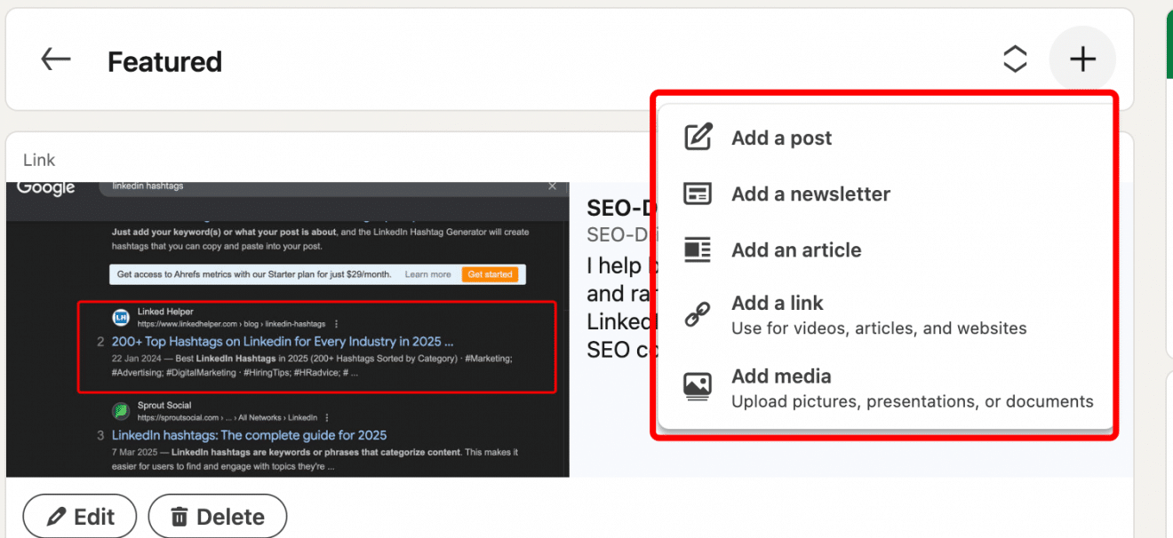 How to Create and Optimize Your LinkedIn Featured Section | LH2
